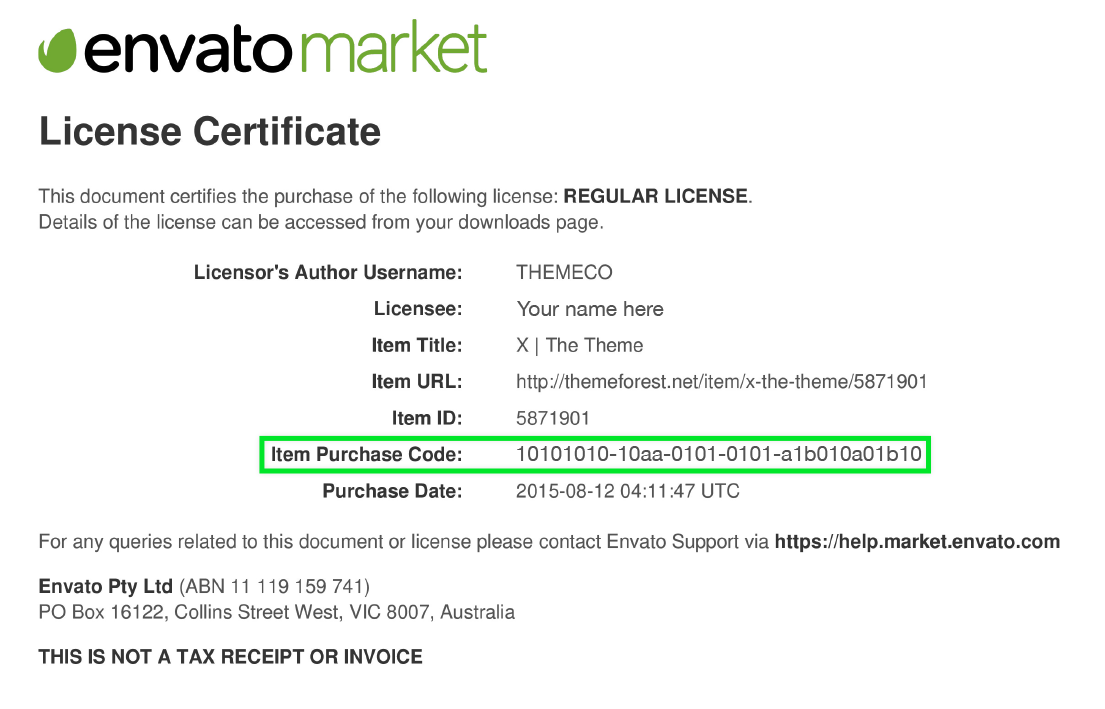 Purchase Code Envato Purchase Code Envato